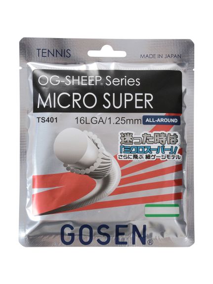 【楽天市場】ゴーセン GOSEN MICRO SUPER 16L テニス ストリングス ユニセックス TS401W：メガスポーツ楽天市場店