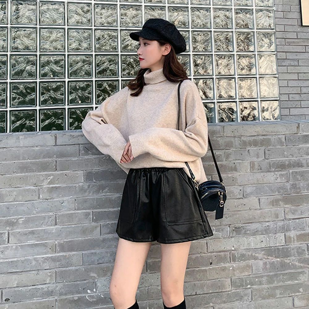 【楽天市場】フェイクレザー 短パン キュロットパンツ 裾広 美脚 ボトムス 韓国ファッション 秋冬：ストア石丸