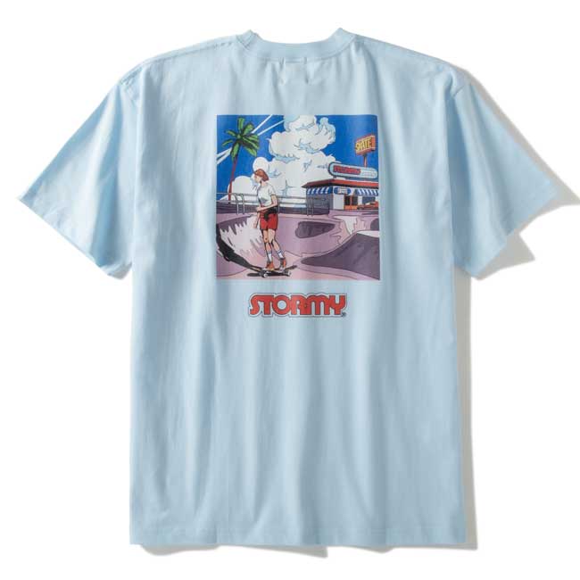 【楽天市場】tシャツ STORMY ストーミー 80'S Skate Park S/S T-Shirts Sky Blue 半袖Tシャツ ...