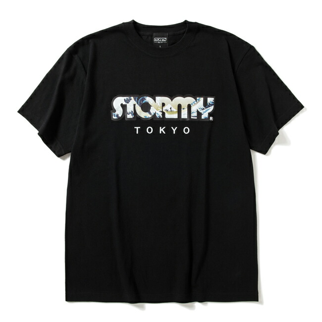 【楽天市場】tシャツ STORMY ストーミー LOGO WAVE S/S T-Shirts Black 半袖Tシャツ カットソー メンズ ...