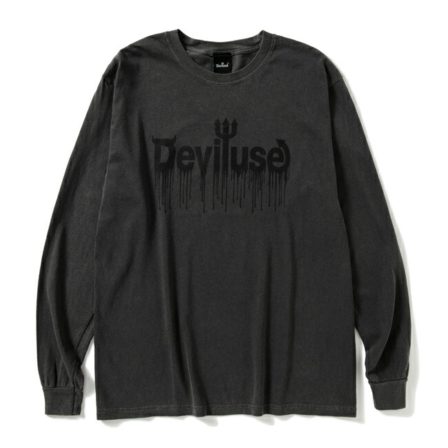【楽天市場】tシャツ Deviluse × STORMY LOGOBLOOD DAY OF ROCK L/S Tee Washed Black 4TH DIMENSION Joint ...