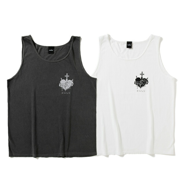 【楽天市場】タンクトップ Deviluse × STORMY Sacred Heart DAY OF ROCK Tank Top Washed Black White 4TH ...