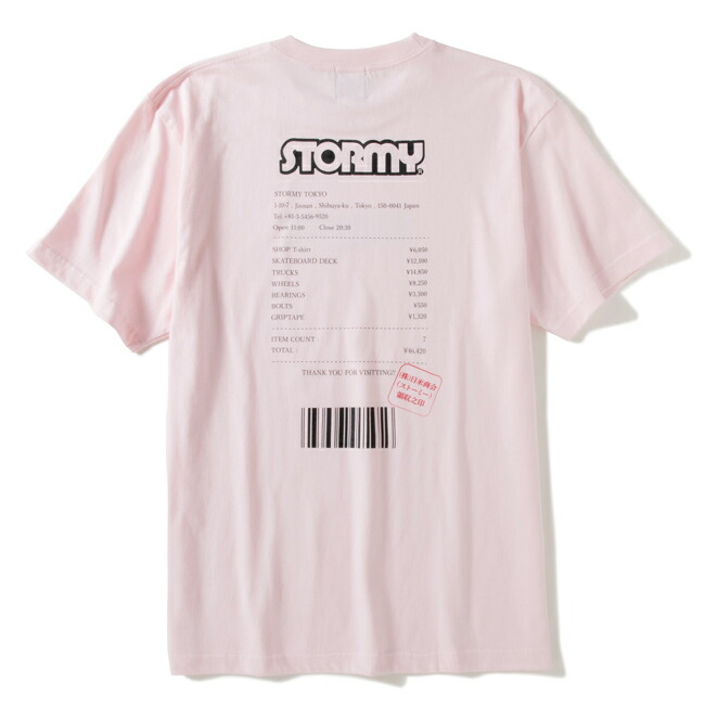 【楽天市場】tシャツ STORMY ストーミー Receipt S/S T-SHIRTS Baby Pink 半袖Tシャツ カットソー メンズ ...