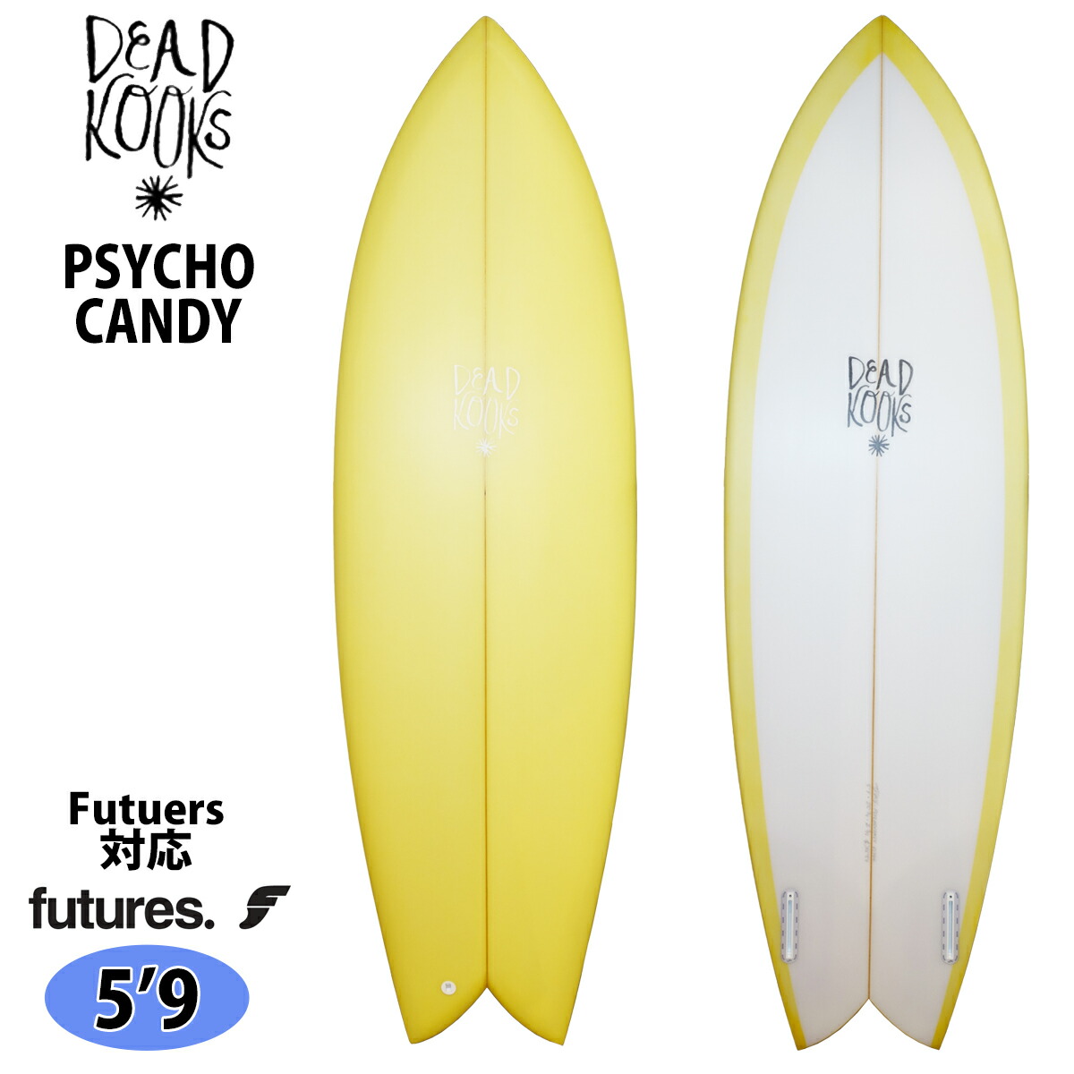 【楽天市場】24 DEADKOOKS デッドクークス PSYCHO CANDY サイコキャンディー Futuers サーフボード 2024年 ...