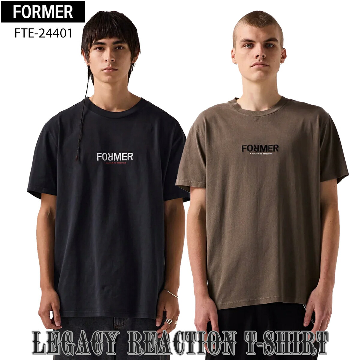 【楽天市場】24 FORMER フォーマー Tシャツ LEGACY REACTION T-SHIRT トップス 半袖 ロゴ メンズ 2024年 ...