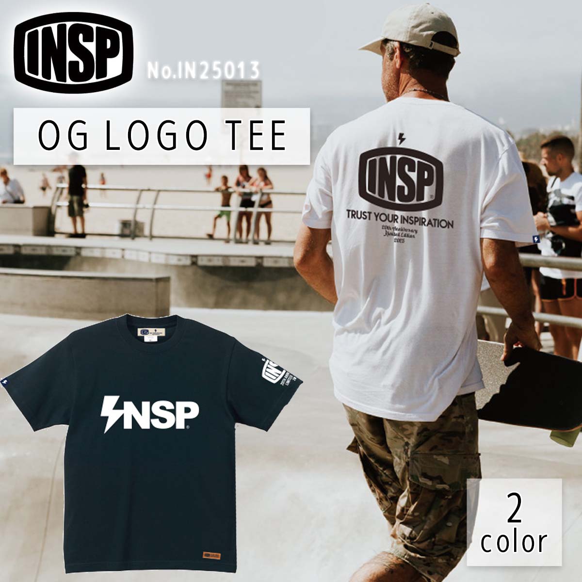 【楽天市場】25SS INSP インスピ Tシャツ OG LOGO 半袖 ロゴ入り コットン アウトドア サーフィン マリンスポーツ ...