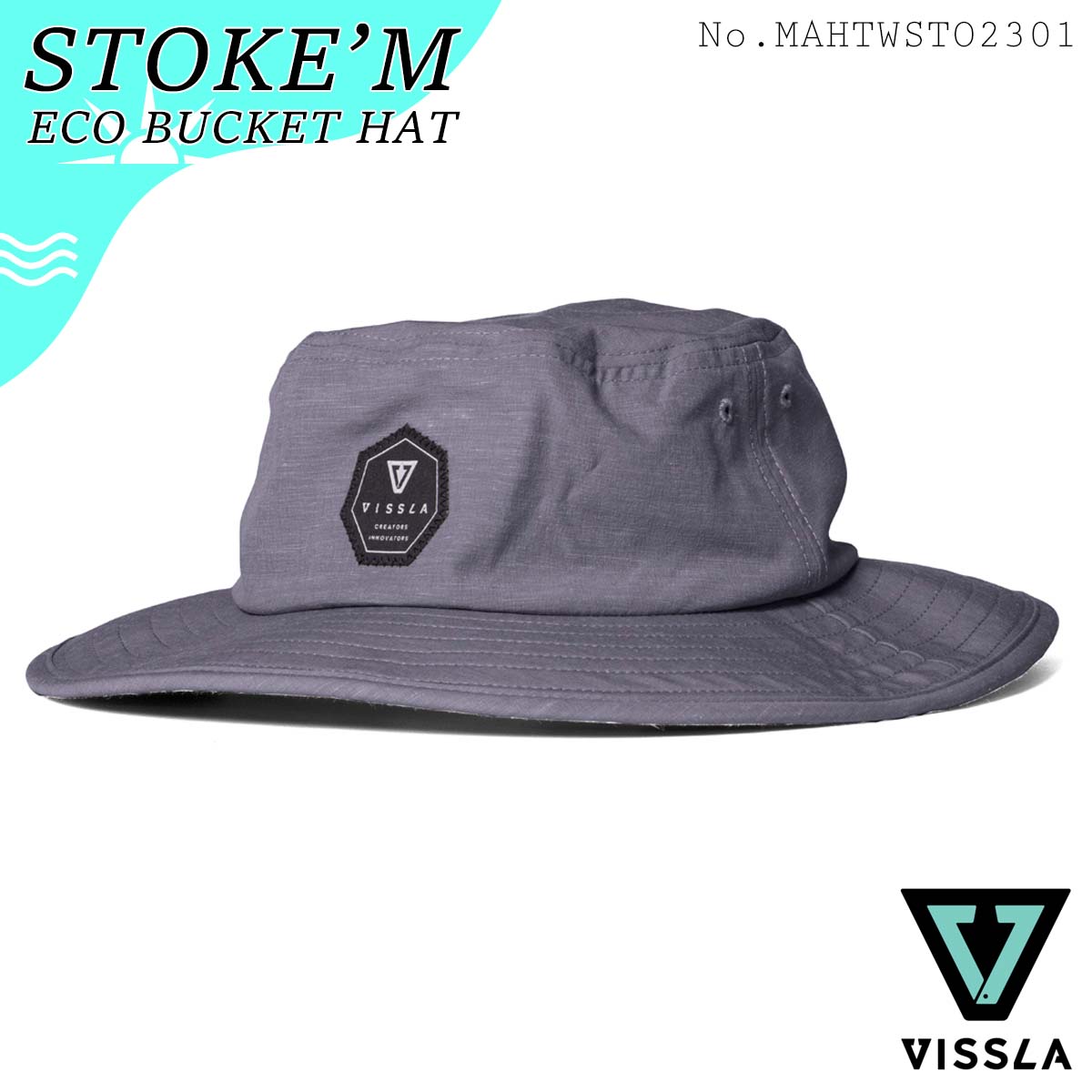 【楽天市場】23 VISSLA ヴィスラ バケットハット STOKE'M ECO BUCKETT HAT 帽子 バケハ 調整可能 アウトドア ...