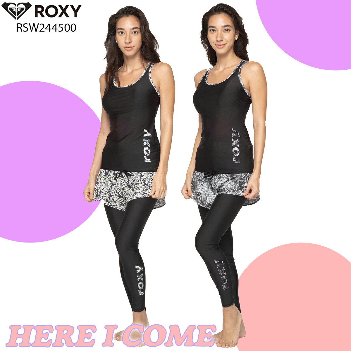 【楽天市場】24 ROXY ロキシー 水着 HERE I COME スイムウェア ショートパンツ レギンス 塩素対応 サーフィン レディース 2024年秋冬 品番 RSW244500 日本正規 ...