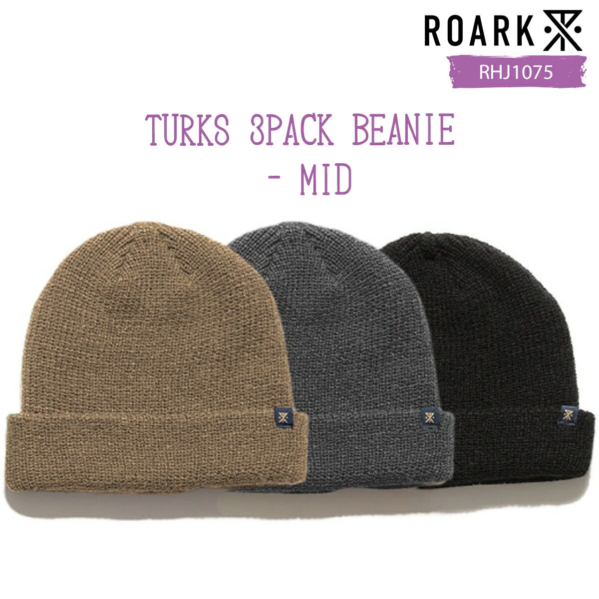 【楽天市場】24 ROARK ロアーク ビーニー TURKS 3PACK BEANIE - MID 帽子 ニット帽 ロゴ メンズ ユニセックス ...
