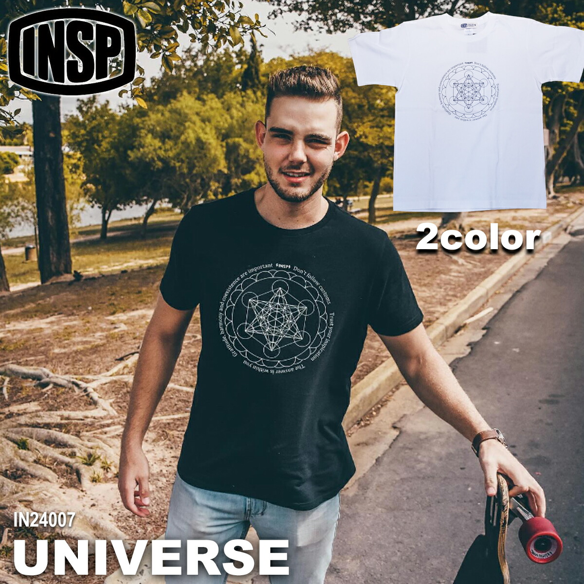 【楽天市場】24 INSP インスピ Tシャツ UNIVERSE 6.2oz Super Heavy Weight S/S Tee トップス ...