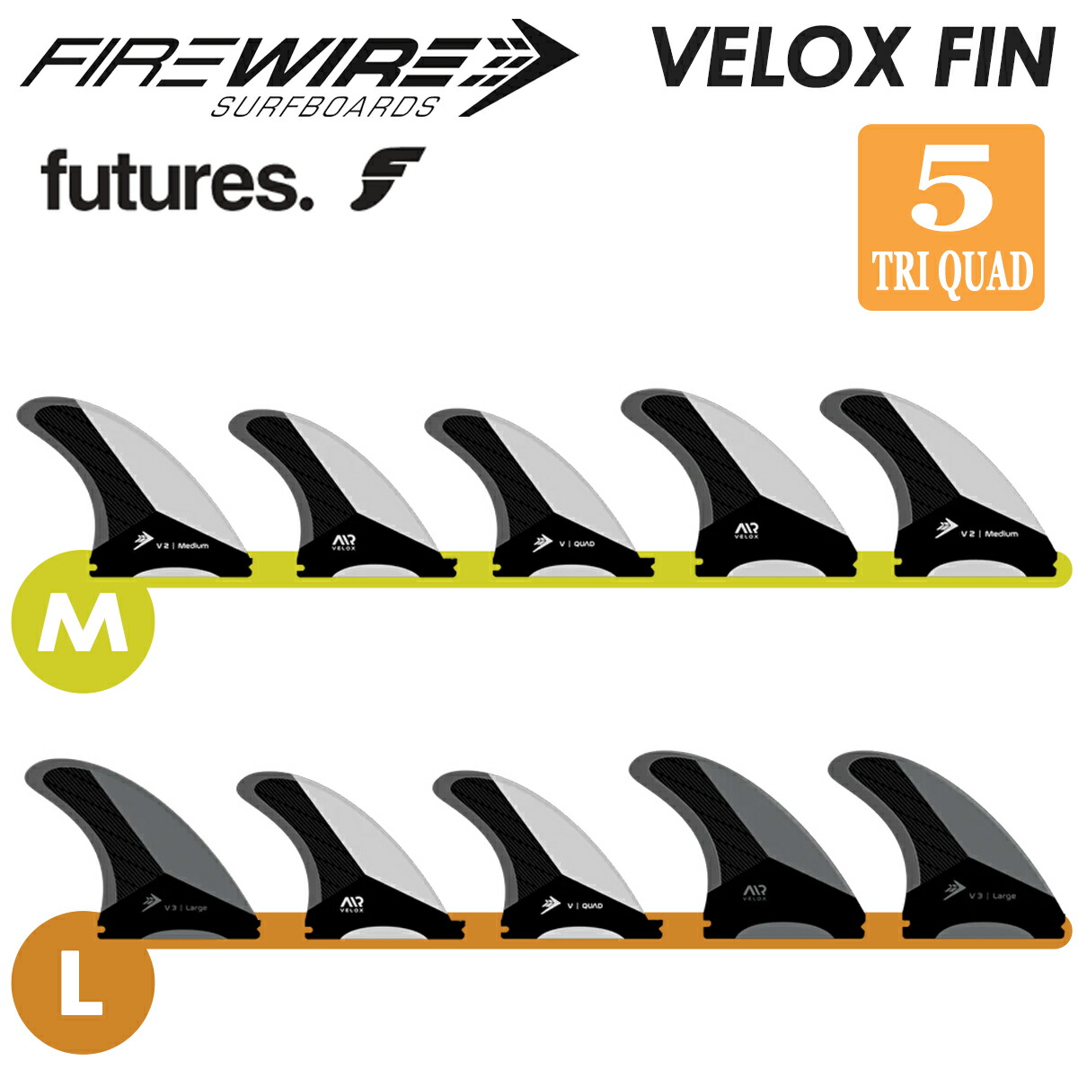 【楽天市場】Firewire Designs ファイアーワイヤー デザイン フィン VELOX FIN 5 FIN SET べロックス ...