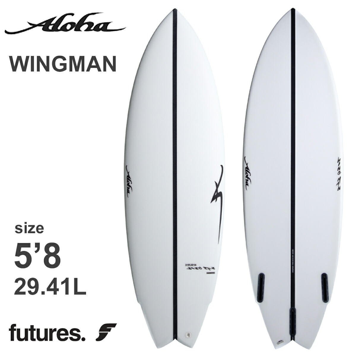 【楽天市場】25 ALOHA SURFBOARDS アロハ サーフボード WINGMAN 5’8 EPS エポキシ SHADOW FORCE ...