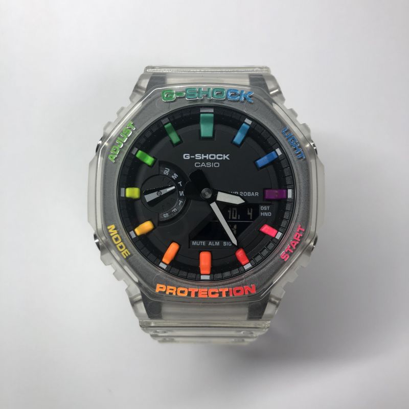 【楽天市場】G-shock Ga-2100SKE 蛍光 レインボー カスタム ペイント 保証付き：STRAP 24
