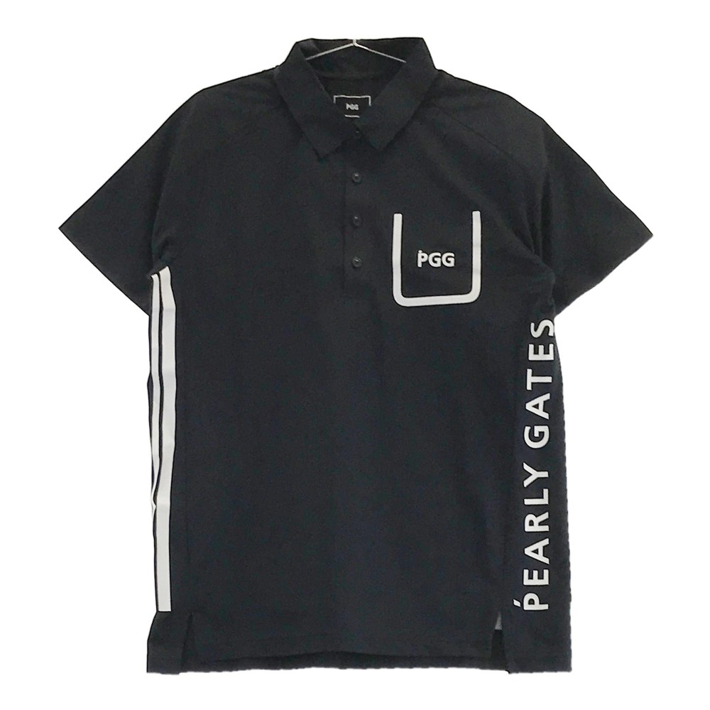 【楽天市場】PGG PEARLY GATES パーリーゲイツ 半袖ポロシャツ サイドロゴライン ネイビー系 5 【中古】ゴルフウェア メンズ ...