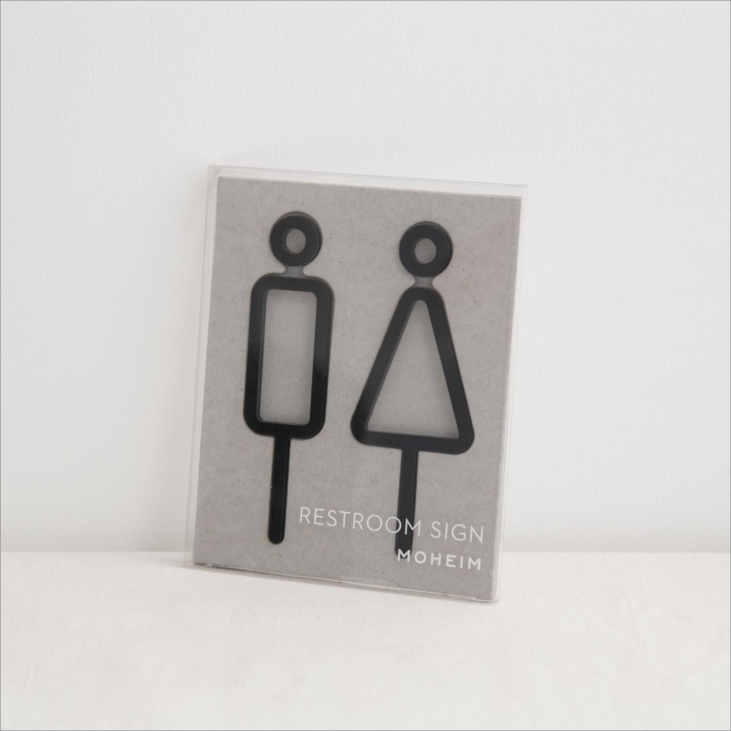【楽天市場】MOHEIM/RESTROOM SIGN 2pcs acryl ホワイト：STYLE STORE version.R