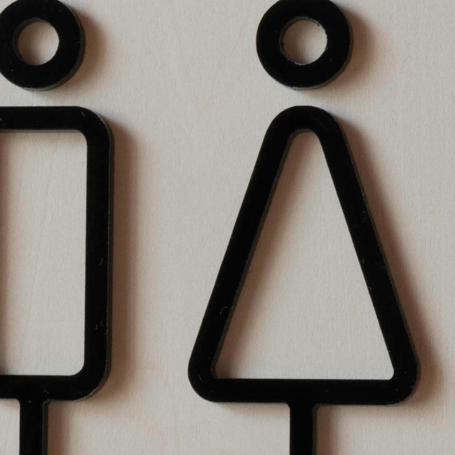 【楽天市場】MOHEIM/RESTROOM SIGN 2pcs acryl ホワイト：STYLE STORE version.R