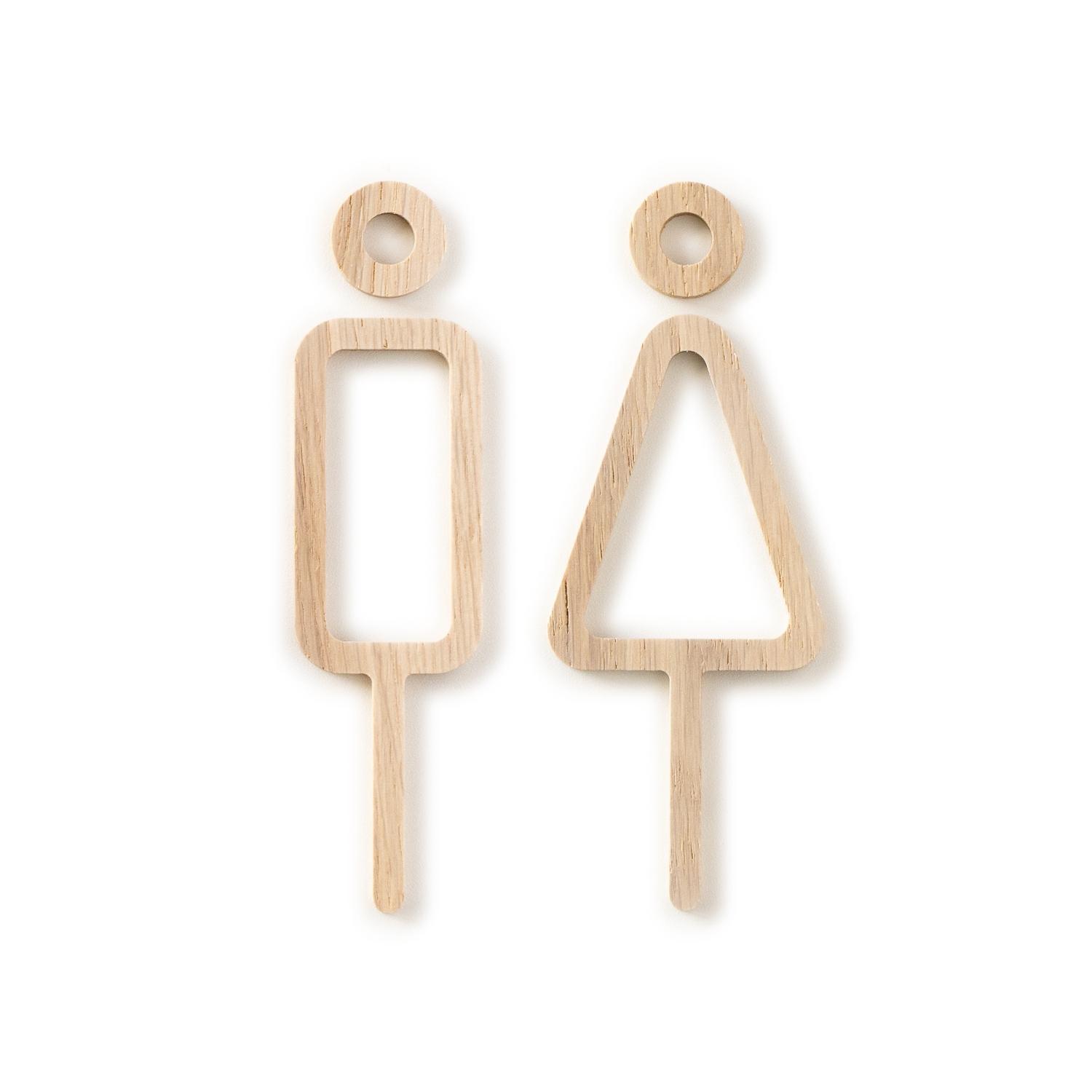 【楽天市場】MOHEIM/RESTROOM SIGN 2pcs wood white oak：STYLE STORE version.R