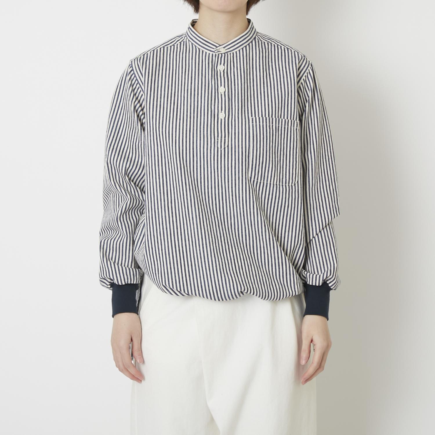 【楽天市場】motone/エンゲイシャツ ストライプ ブルー / M：STYLE STORE version.R