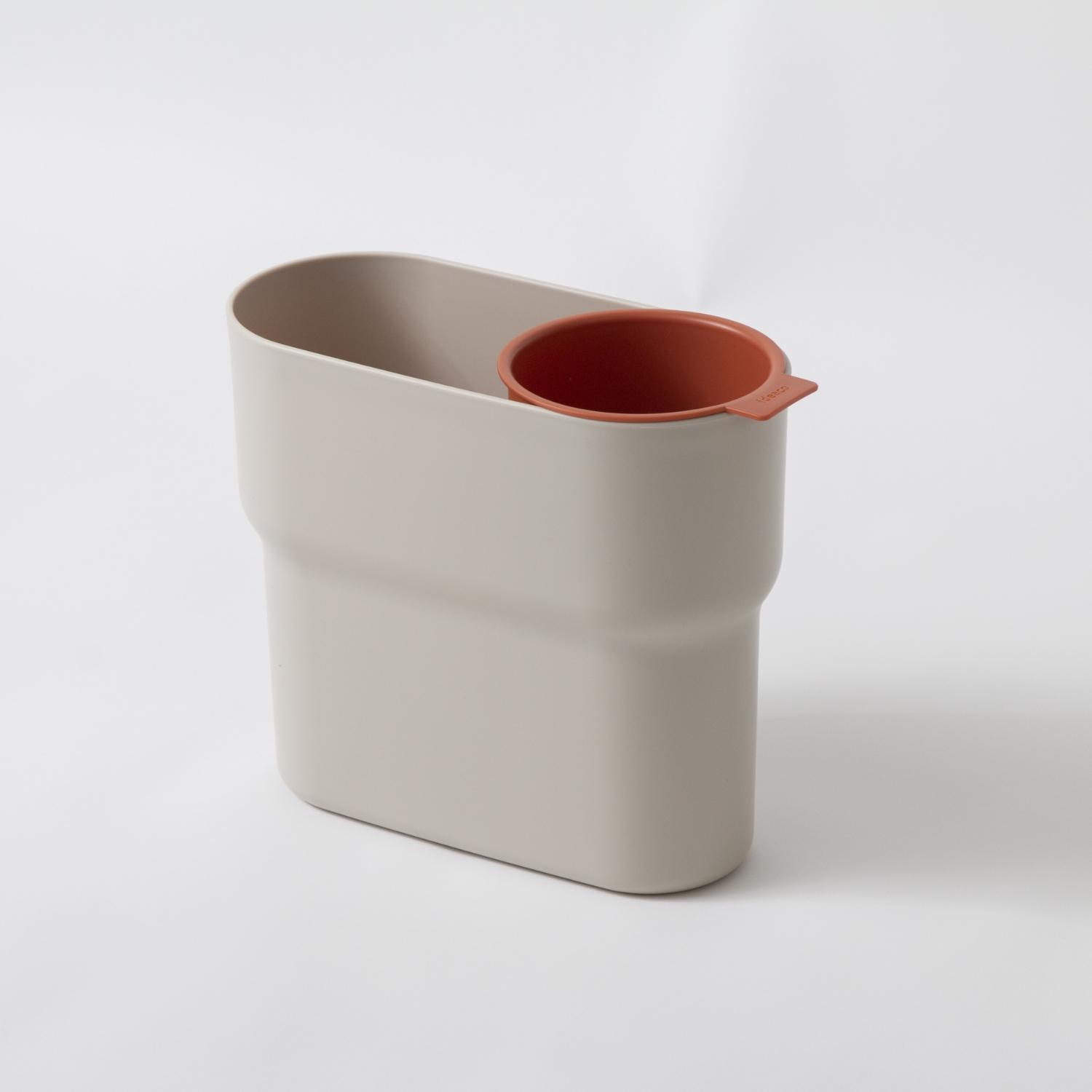 【楽天市場】ideaco/分別ゴミ箱 niko サンドホワイト/テラコッタ：STYLE STORE version.R