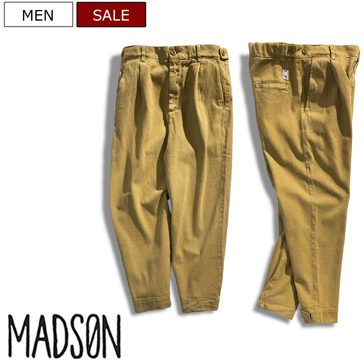 【楽天市場】【定価31,900円(税込)】MADSON マッドソン 上質なコットンを使用し裾幅をスタイルによって変えられるアジャスター付き ...