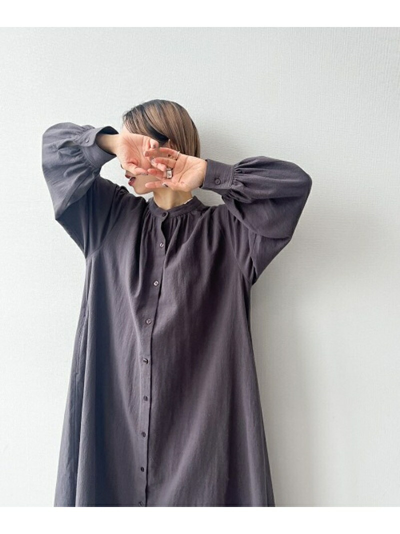 【楽天市場】【SALE／30%OFF】(W)PT-ギャザーSHOP studio CLIP スタディオクリップ ワンピース・ドレス シャツワンピース グレー ホワイト【RBA_E】【送料無料 ...