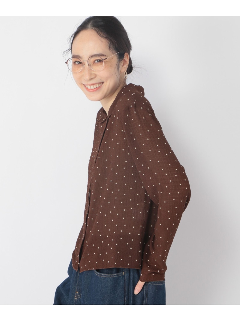 【楽天市場】【SALE／30%OFF】チビ衿シアーブラウス studio CLIP スタディオクリップ トップス シャツ・ブラウス ブラウン ...