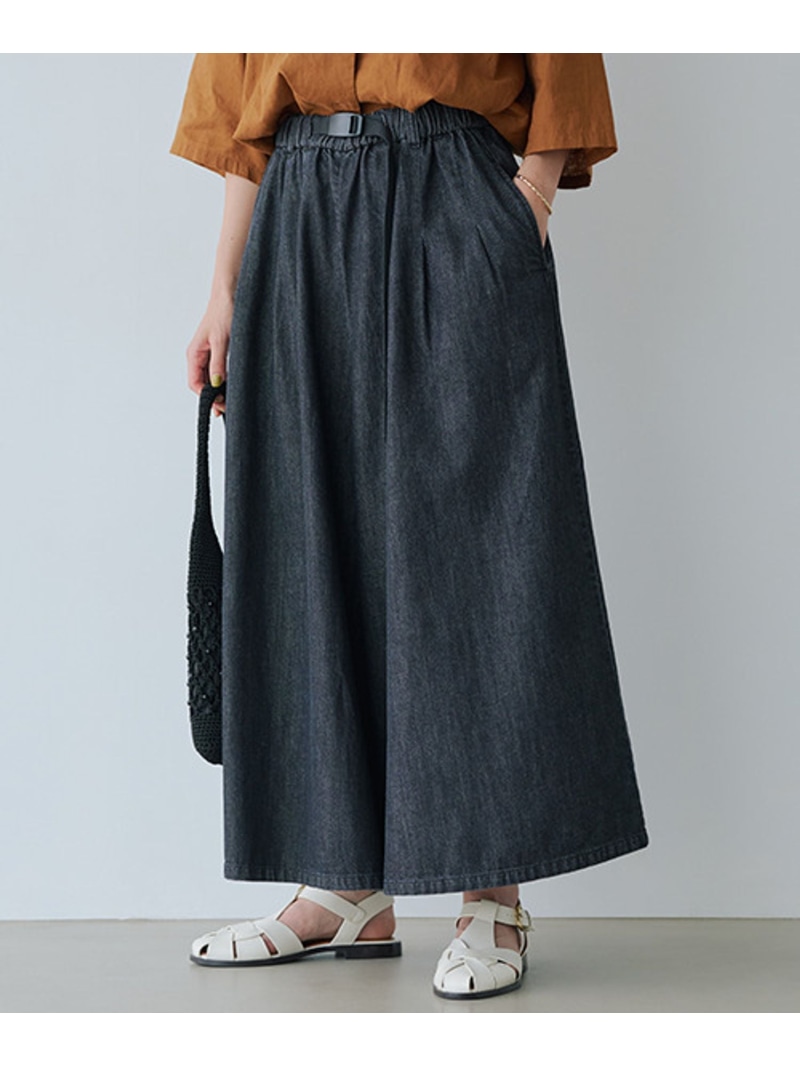 【楽天市場】【SALE／50%OFF】タックデニムスカーチョ[プチ・プラスサイズあり]《CLIP denim》 studio CLIP ...