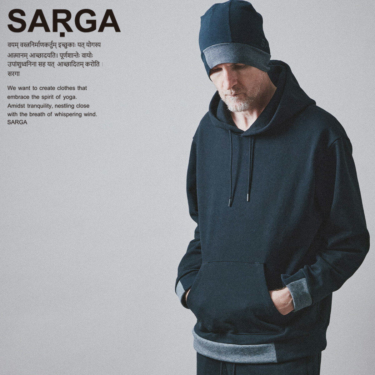 【楽天市場】SARGA サルガ ヨガウェア トップス メンズ ブロックフーディー BLOCK HOODIE SA242-JH51 2024AW ...