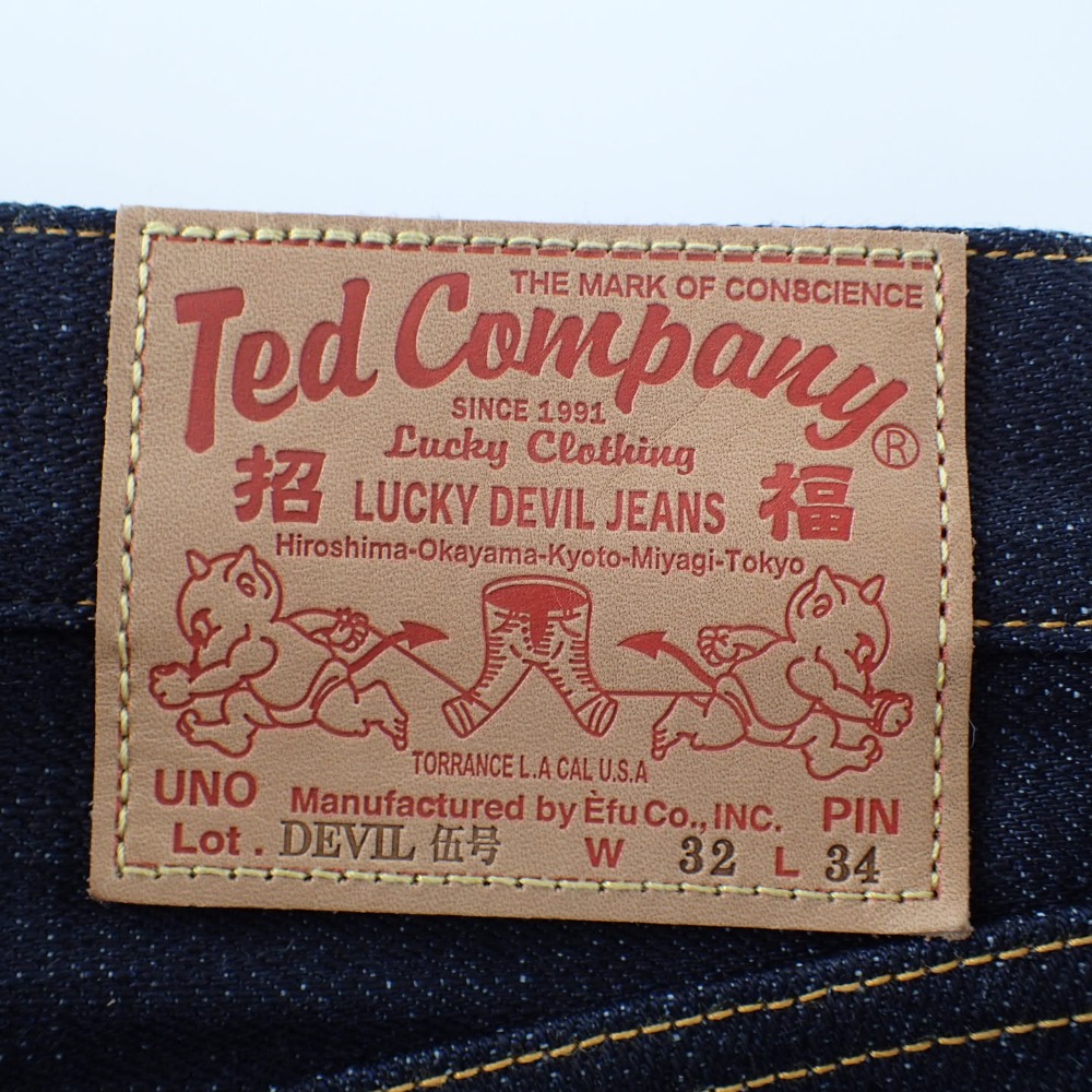 【楽天市場】TEDMANテッドマン【新品同様 】DEVIL 伍号 デビル 5号 23オンス LUCKY RED DEVIL ノンウォッシュジーンズ デニムパンツ ボトムス W32 インディゴ ...