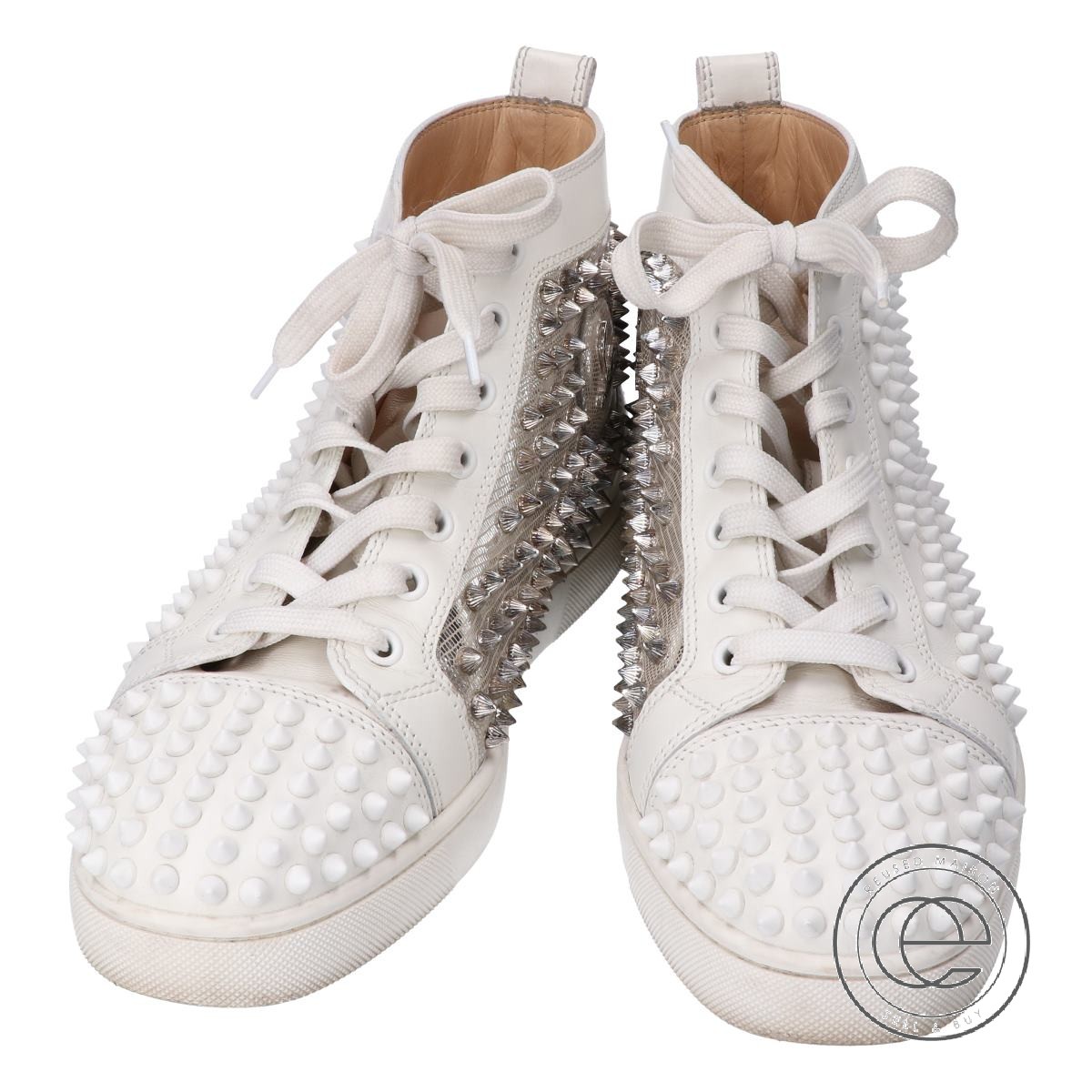 【楽天市場】Christian Louboutin クリスチャンルブタン 1108206 YANG LOUIS FLAT スパイク ハイカット ...