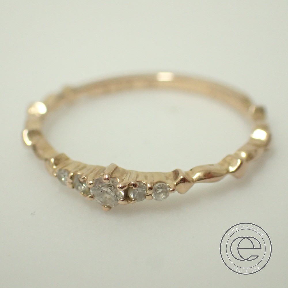 【楽天市場】agete CLASSIC アガット クラシック 14064111034 K18PG/0.08ct 5Pダイヤモンド ルミナス リング・指輪 レディース 【中古】：ブランド ...