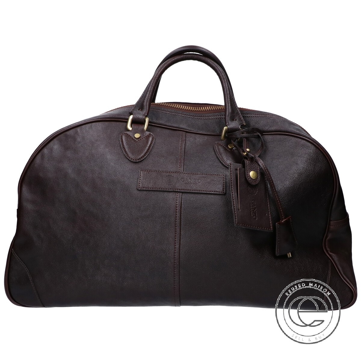 【楽天市場】GANZO ガンゾ 7QS-H ナナキューエス-エイチ シュリンクレザー ボストンバッグ チョコ メンズ 【中古】：ブランド ...