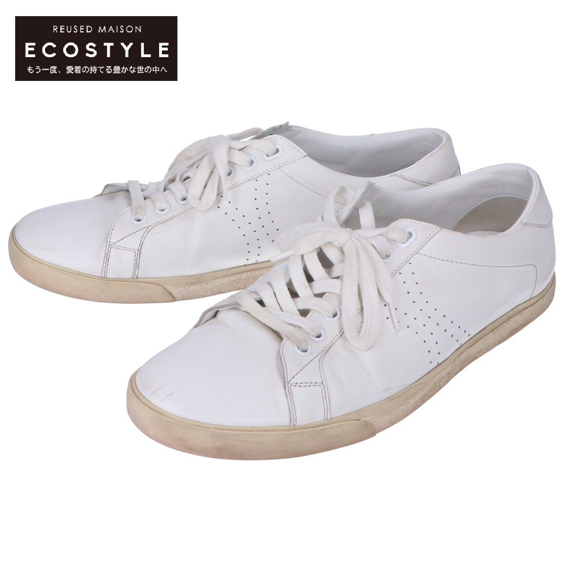 【楽天市場】CELINE セリーヌ TR01L TRIOMPHE トリオンフ サイドライン レザースニーカー シューズ 42 ホワイト メンズ ...