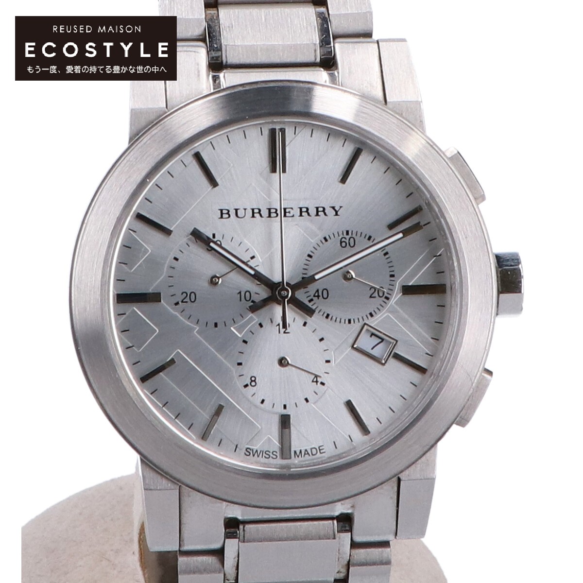 【楽天市場】BURBERRY バーバリー BU9350 THE CITY シティ SSケース クロノグラフ クオーツ 腕時計 シルバー メンズ ...