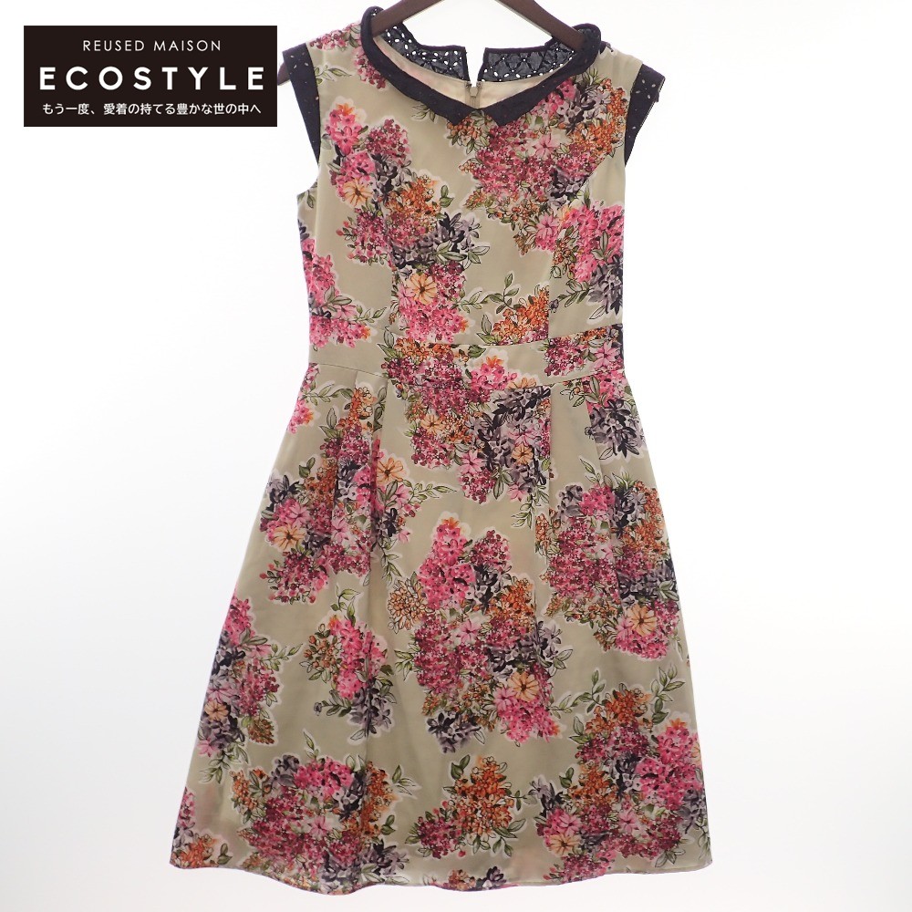 【楽天市場】TOCCA トッカ OPTOYA0250 AFTER RAINアフターレイン フラワープリント ワンピース 2 ベージュ/マルチカラー レディース 【中古】：ブランドリサイクル ...