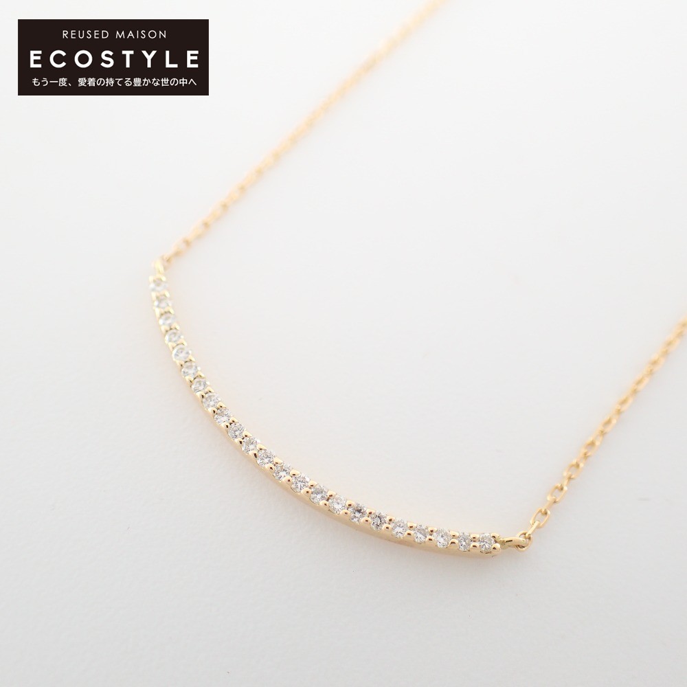 【楽天市場】ete エテ 【美品】261057 K18 0.06ct ダイヤモンド パーティクル ネックレス イエローゴールド レディース 【中古】：ブランドリサイクル エコスタイル