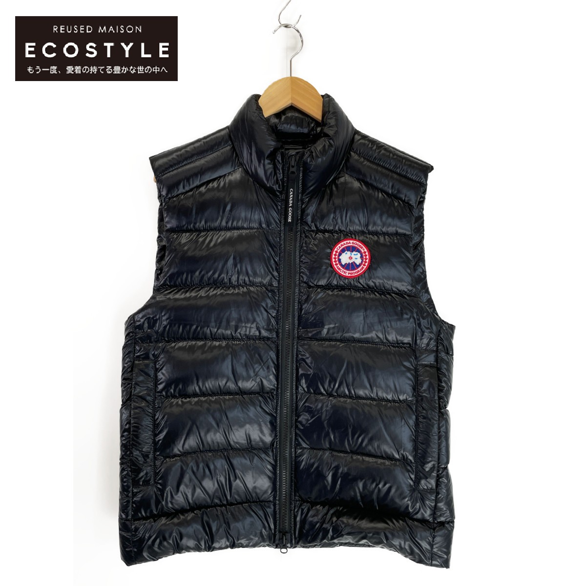 【楽天市場】CANADA GOOSE カナダグース 2229M ブラック クロフトンベスト ジャケット M ブラック メンズ 【中古 ...