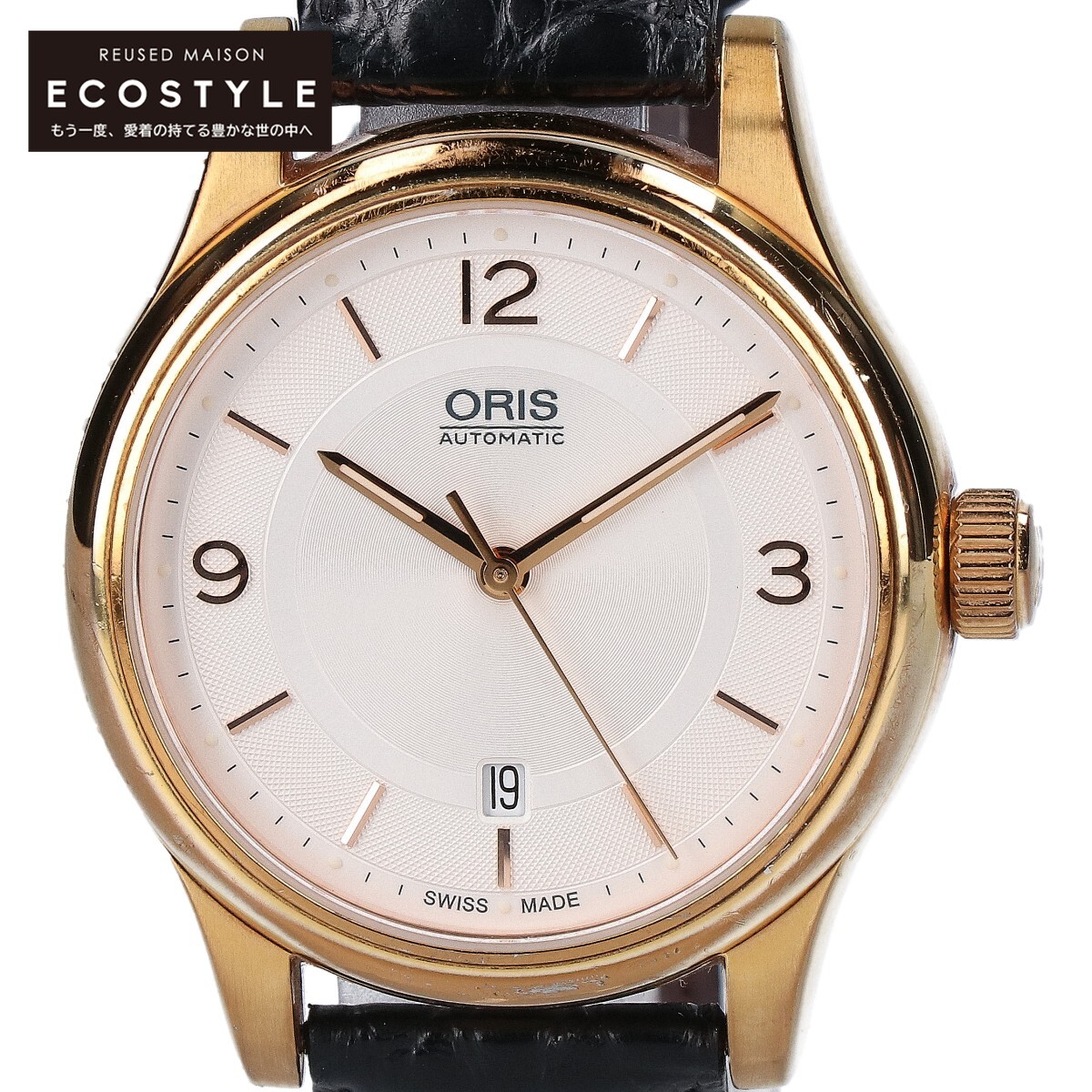 【楽天市場】ORIS オリス 7594 Classic Date クラシック デイト シースルーバック 自動巻き 腕時計 ゴールド メンズ ...