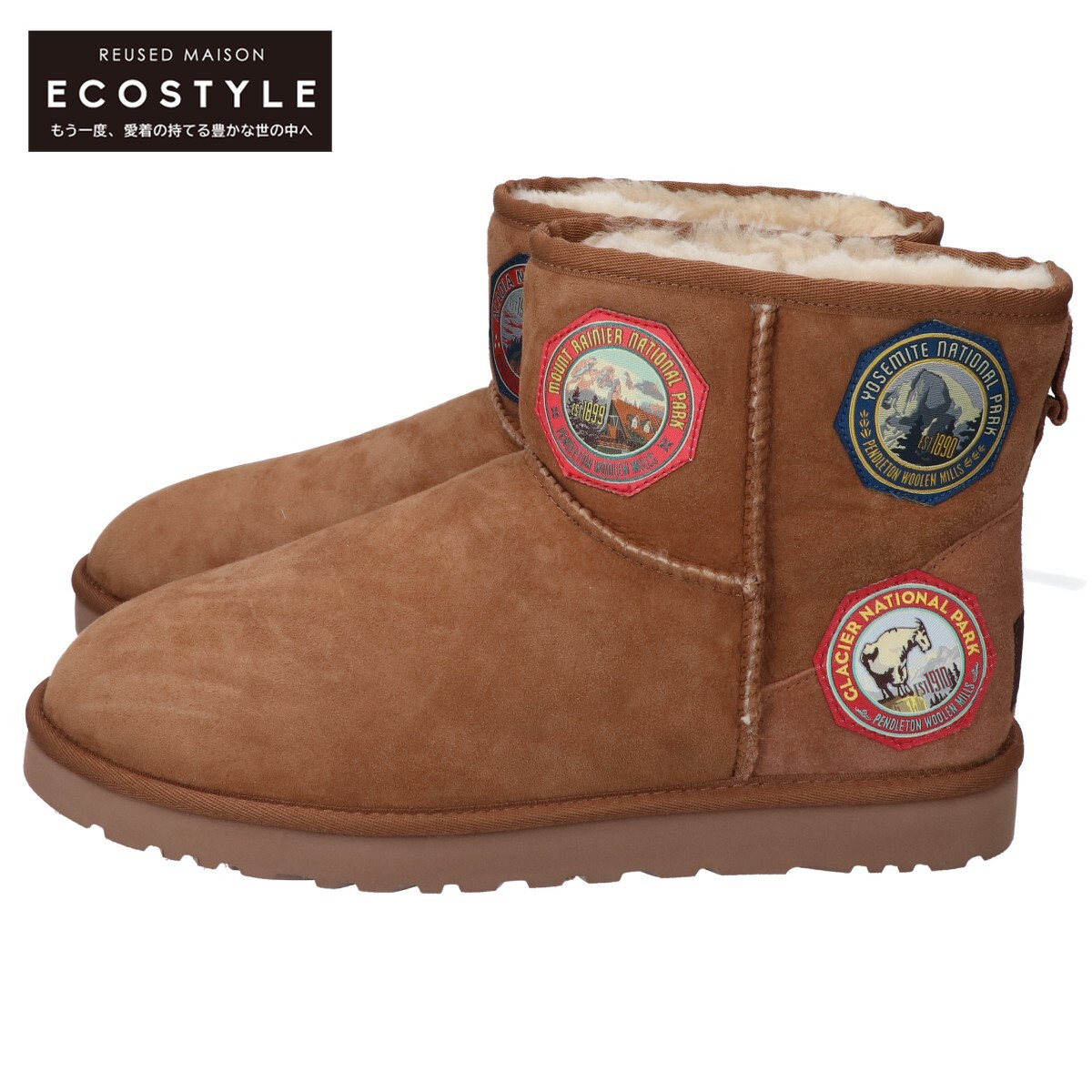 【楽天市場】UGG アグ x PENDLETON ペンドルトン 【新品同様】1016547 M CLASSIC MINI NP PATCH クラシック ミニ ワッペン ムートンブーツ シューズ ...