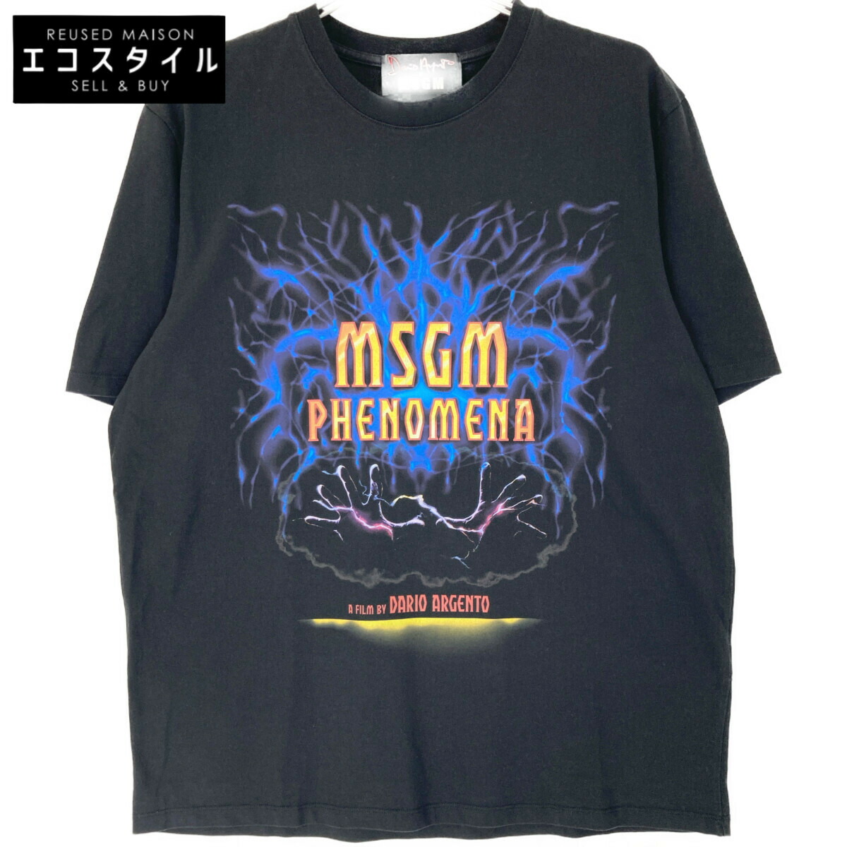 【楽天市場】MSGM エムエスジーエム 【×Dario Argento】ﾌﾞﾗｯｸ ﾌﾟﾘﾝﾄTｼｬﾂ トップス L ブラック レディース 【中古】：ブランドリサイクル エコスタイル