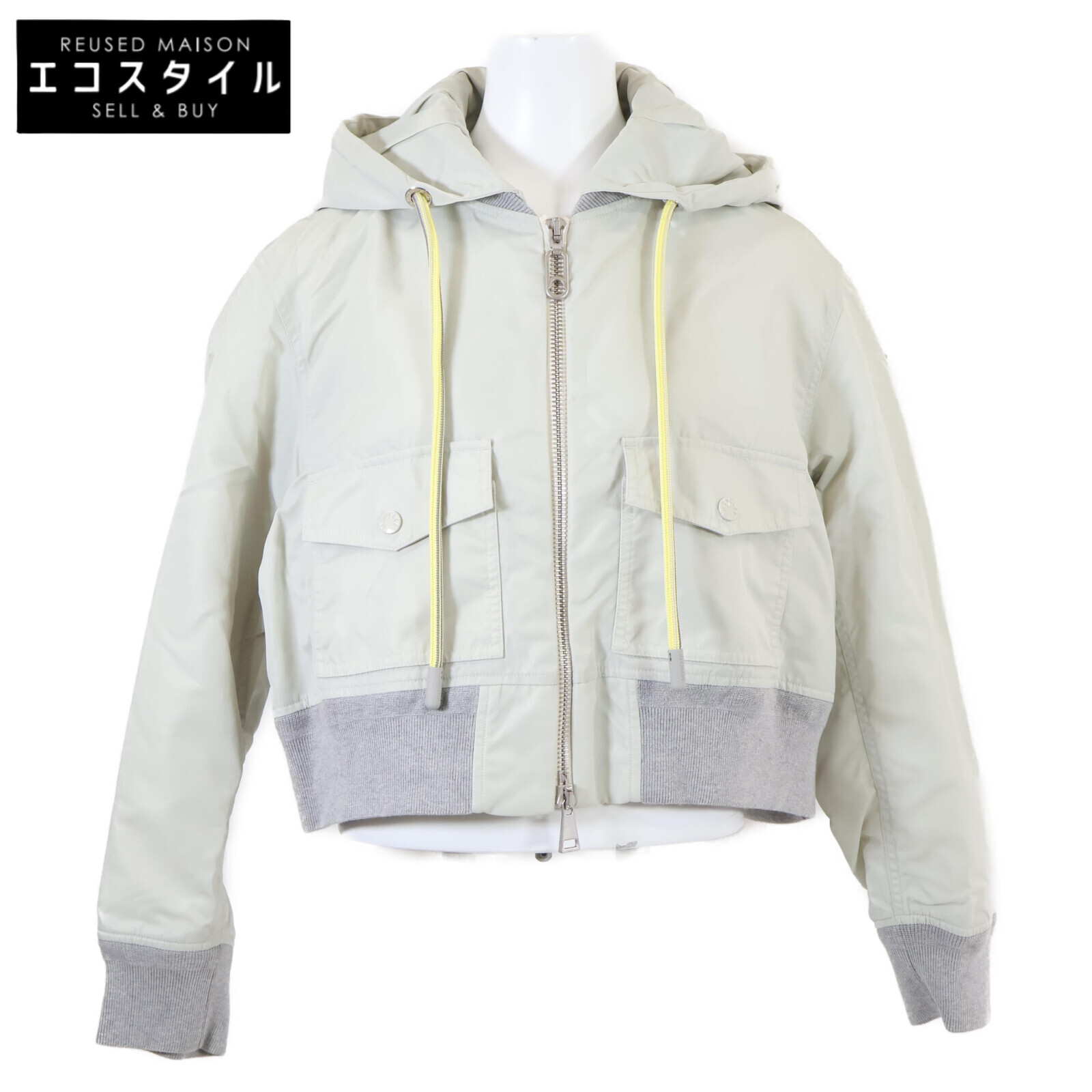 【楽天市場】MONCLER モンクレール 【新品同様/国内正規/23SS】BRISEO サテン ボンバー ジャケット 0 ライトグレー レディース 【中古】：ブランドリサイクル エコスタイル