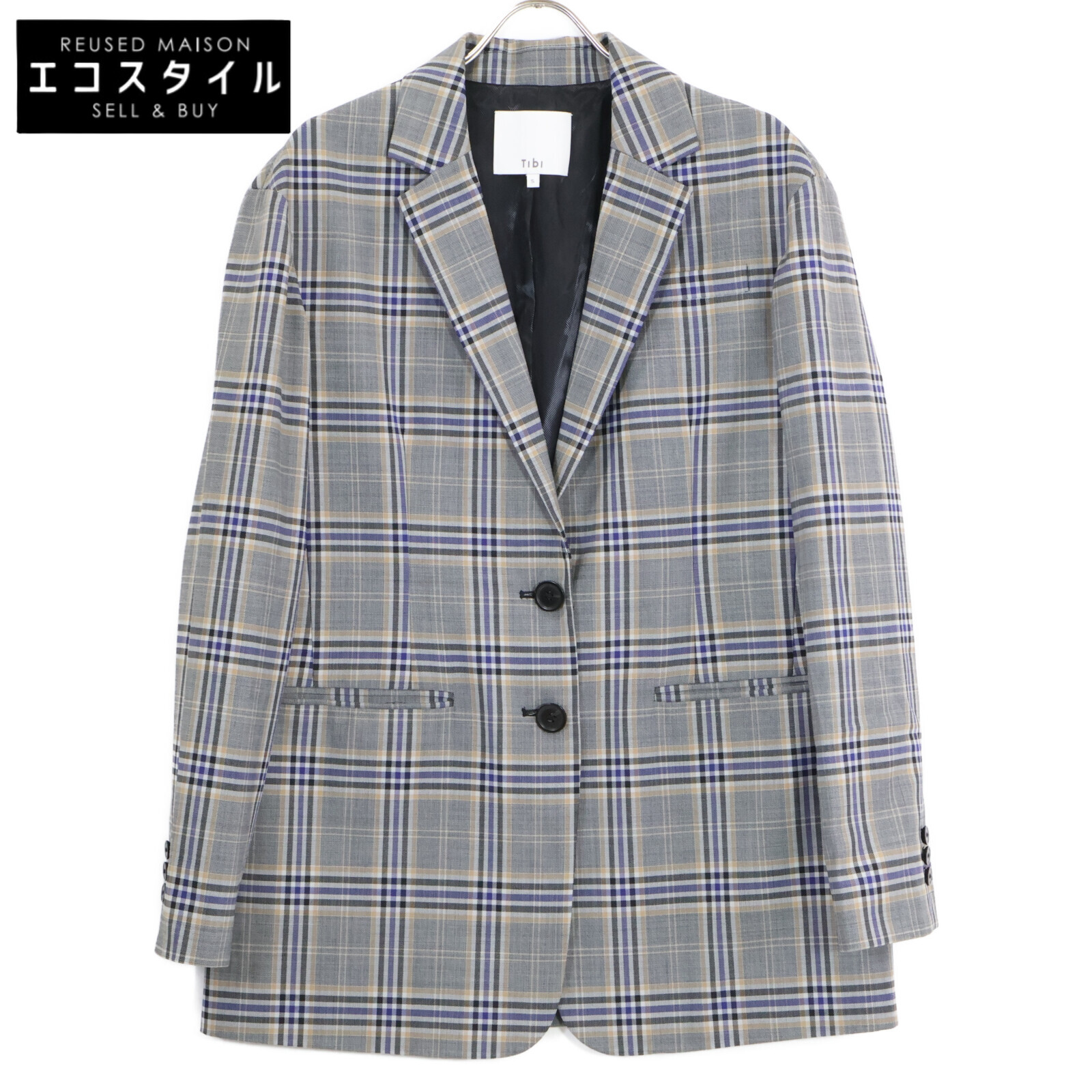 【楽天市場】tibi ティビ 【美品】430-8250850 Oversized Checked Blazer チェック オーバーサイズ ...
