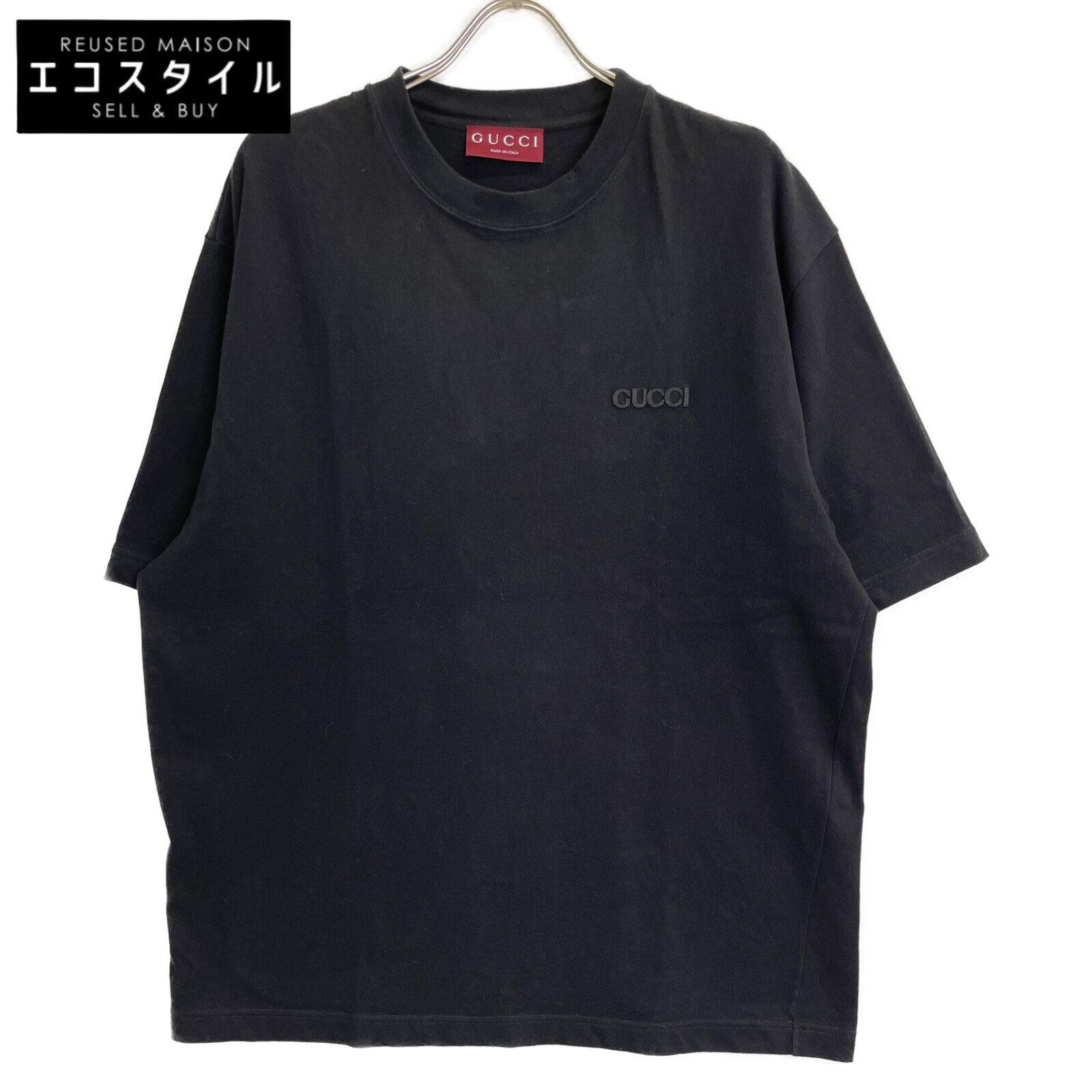【楽天市場】GUCCI グッチ 798115 ﾌﾞﾗｯｸ ｺｯﾄﾝｼﾞｬｰｼﾞｰ Tｼｬﾂ トップス L ブラック メンズ 【中古】：ブランド ...