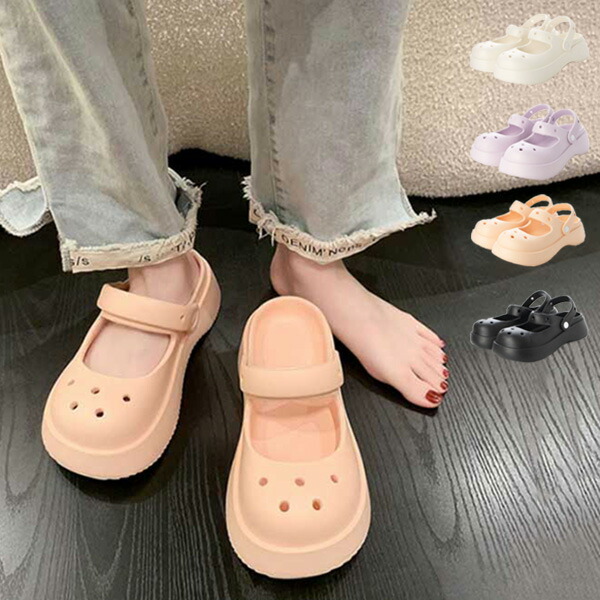 【楽天市場】【取り寄せ対応】サンダル クロッグサンダル 厚底 EVA 2WAY バックベルト 歩きやすい 黒 白 シューズ 靴 レディース ブラック ホワイト ピンク パープル ...