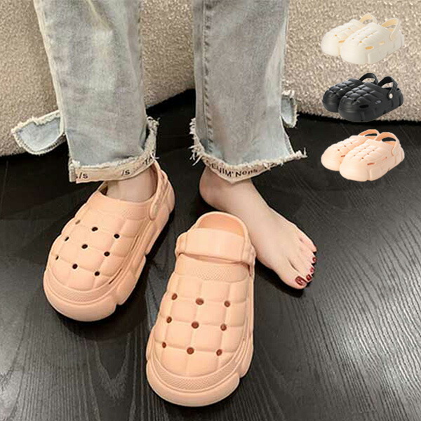 【楽天市場】【取り寄せ対応】サンダル クロッグサンダル 厚底 EVA 2WAY バックベルト 歩きやすい 黒 シューズ 靴 レディース ベージュ ブラック ピンク：STYLEBLOCK ...