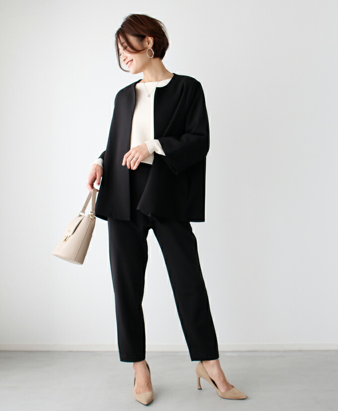 【楽天市場】ジャケット レディース 春 冬 秋 50代 フォーマル 40代 オフィス 春夏 ノーカラー ジャケット ライトアウター 卒業式 ...