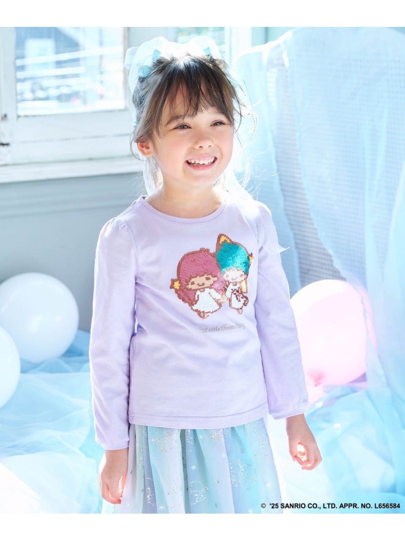 【楽天市場】【SALE／20%OFF】any FAM KIDS 【any FAM× リトルツインスターズ 】キキ&ララ ミラクルスパンコール長袖Tシャツ エニィファム トップス カットソー・T ...