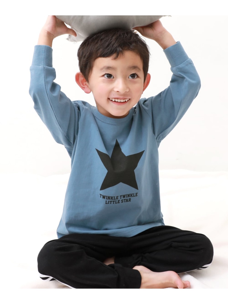 【楽天市場】【SALE／10%OFF】devirock 綿100% ボーイズ 裾リブ 長袖パジャマ ルームウェア 長袖ルームウェア パジャマ 24AW デビロック インナー・ルームウェア ...