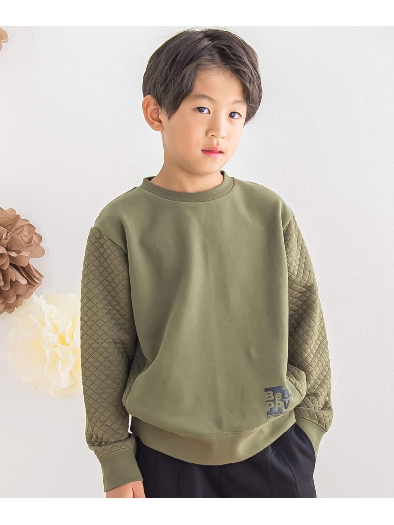 【楽天市場】BeBe Petits Pois Vert 【店舗限定】ひし型キルトジャガードトレーナー(95~160cm) ベベ オンライン ...