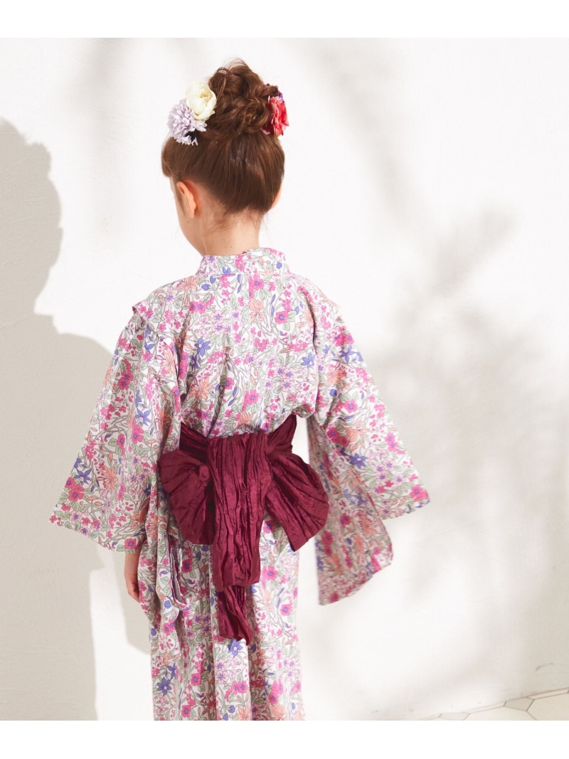 pairmanon 【リンクコーデ】2WAY セパレートガールズ浴衣 ペアマノン 着物・浴衣・和装小物 浴衣 ホワイト ピンク パープル ブラック ブルー グレー ネイビー